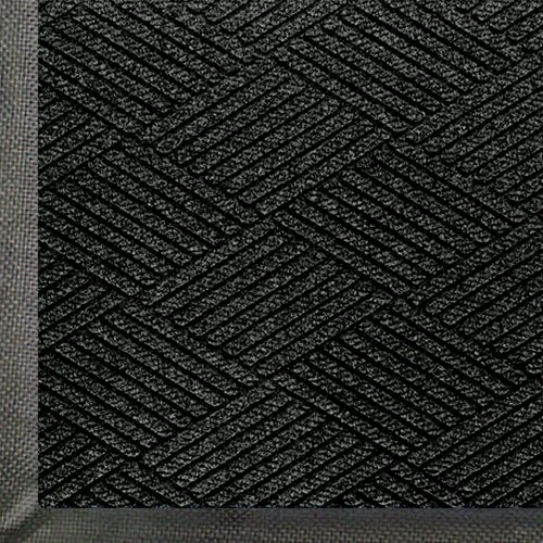 WaterHog Eco Premier | Commercial-Grade Entrance Mat with Diamond Pattern & Rubber Border | Indoor/Outdoor, Quick-Drying, Stain Resistant Door Mat (Black Smoke, 3x5)