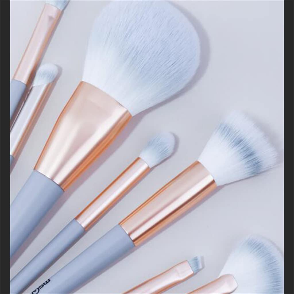 TREXD 10 Silk Blue Makeup Brush Set Novice Beginner Full Set Of Beauty Tools Loose Powder Brush Eye Shadow Brush