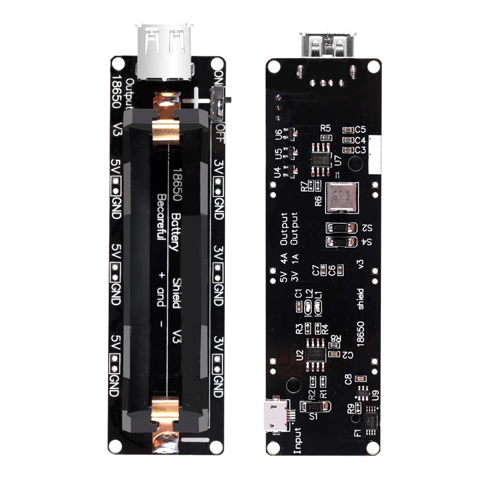 MELIFE 18650 Battery Shield, Micro USB V3 for ESP32 Battery Charging Module for ESP32 WiFi w Micro USB Cable