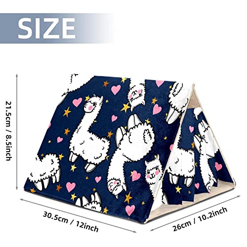 Y-DSIWX Guinea Pig Hideout Cozy Hamster House Cave for Bunny Chinchilla Hedgehog Small Animal Cute Animal Alpaca Love