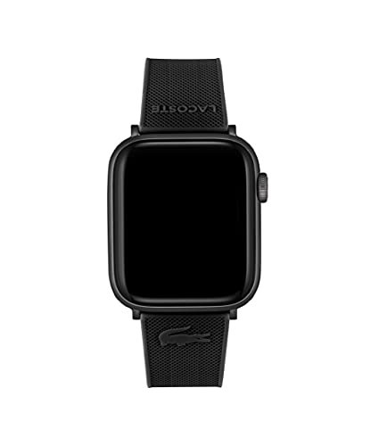 Lacoste Apple Watch Black Silicone Strap