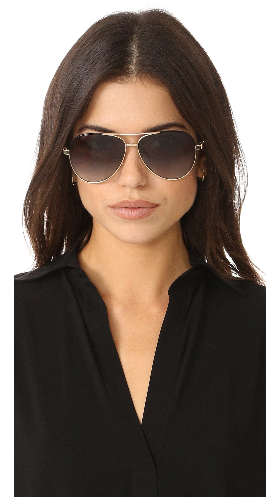 Kate Spade Sunglasses (Safilo Group) Women's Amarissa Aviator Sunglasses, Gold Black/Dark Gray Shaded, 59 mm