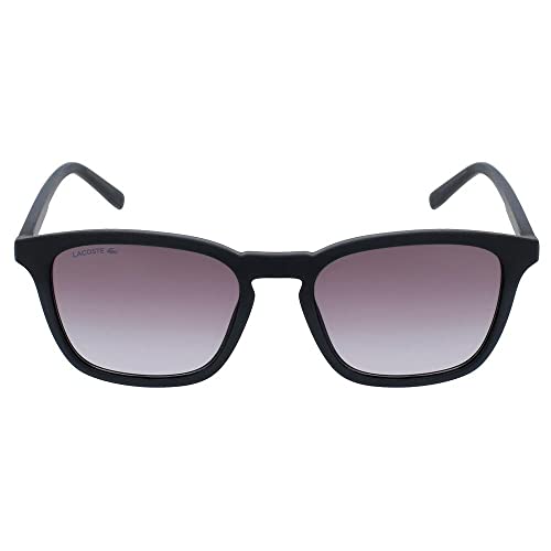 Lacoste Women's L947S Square Sunglasses, Black Matte/Grey Gradient, 54 mm