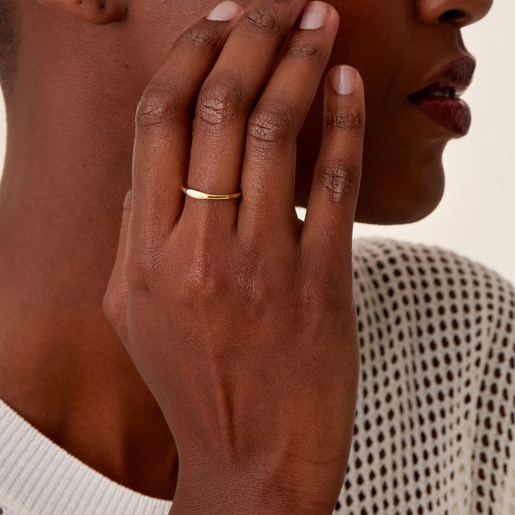 PAVOI 14K Gold Plated Adjustable Stacking Ring | Bands for Women (Yellow Plated)