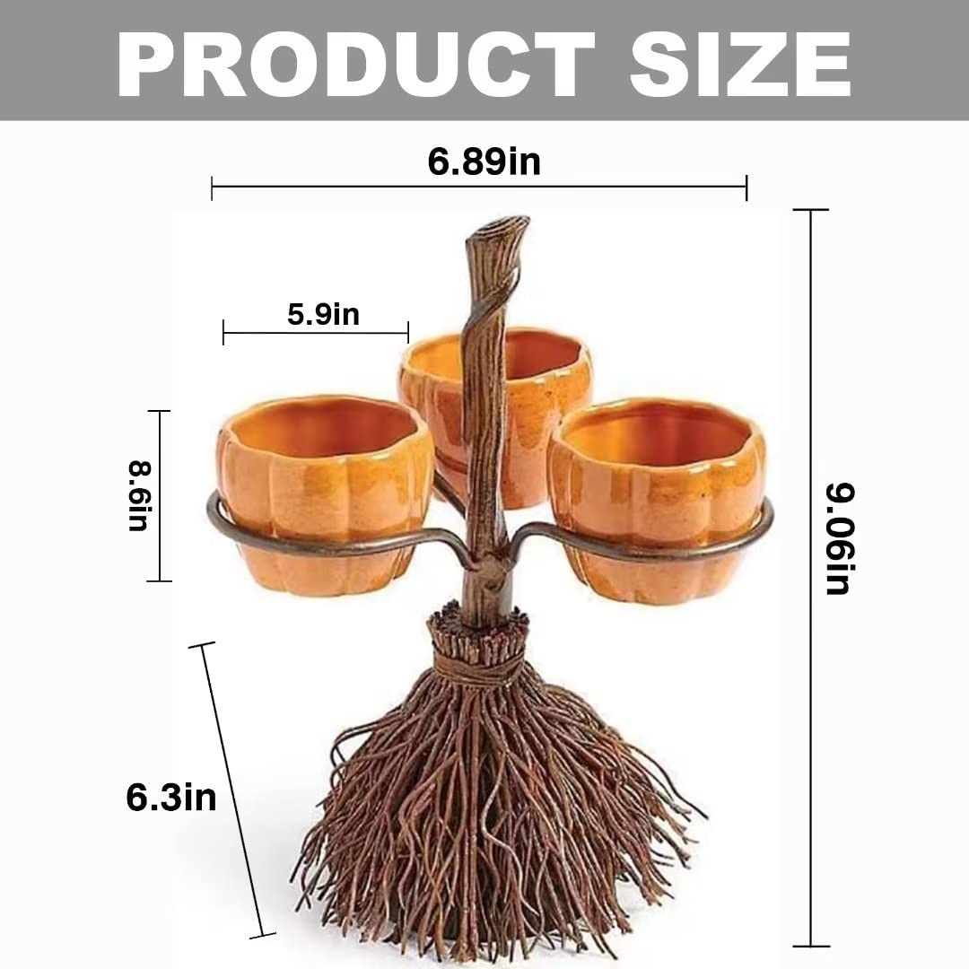 Sepanda Pumpkin Decor Broom Pumpkin Halloween Party Supplies Pumpkin Decorations Arrival time: Delivery Within 2-4 days (QFB-2)