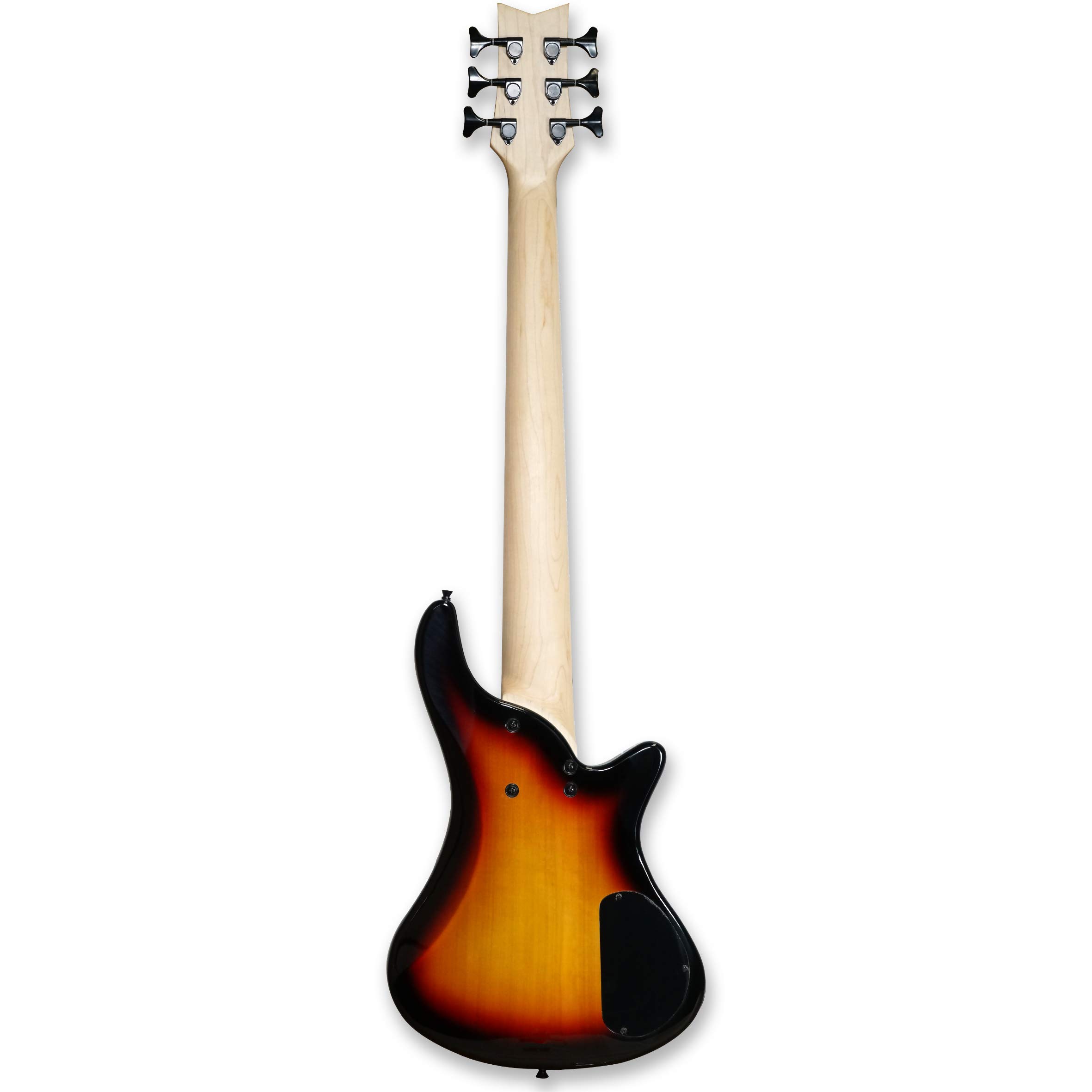 Left-handed 6 String Electric Bass, Bolt on Maple Neck, Poplar Body