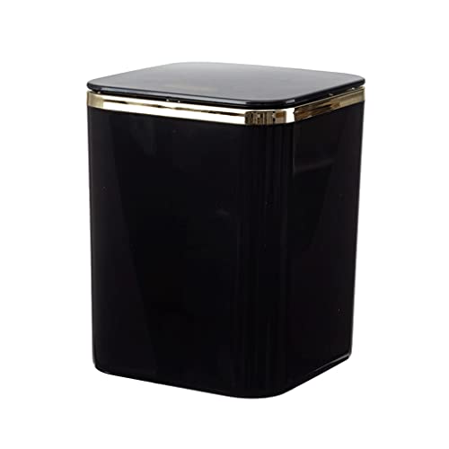 UXZDX Golden Desktop Trash Can Bedroom Kitchen Office Mini Table Trash Bin with Press Cover ( Color : D , Size : 16.8*13.3cm )