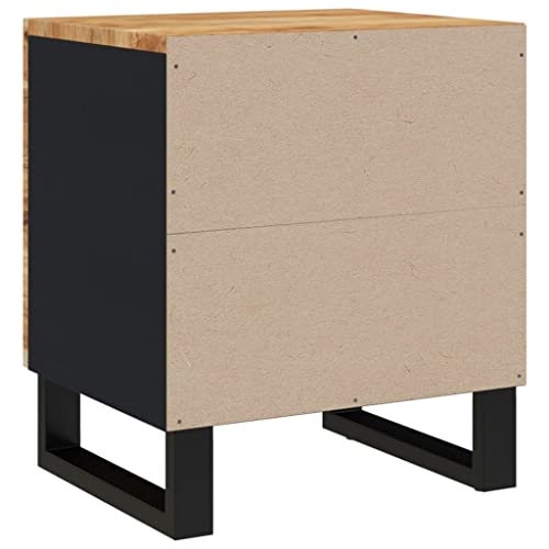 YAFF Bedside Cabinet 15.7"x13"x18.1" Solid Wood Acacia-5210