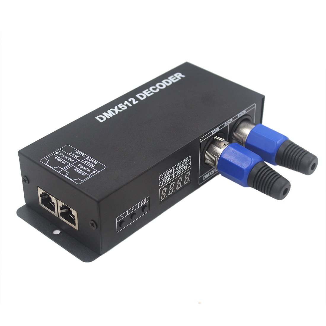 JOYLIT DMX512 Decorder LED Controller 3 Channels 3X8A 288W Digital Display DC 12V-24V for RGB 5050 3528 LED Strip Light