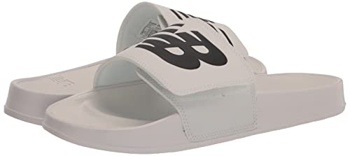 New Balance Unisex DynaSoft 200 V2 Adjustable Slide Sandal, White/Black, 6.5 XX-Wide US Women
