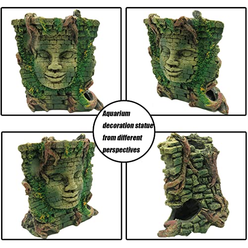 Tfwadmx Aquarium Decoration Statue Fish Tank Ancient Roman Ruins Ornament Cave Hideout for Fighting Fish, Hermit Crabs, Crayfish, SuckerFish, Guppy
