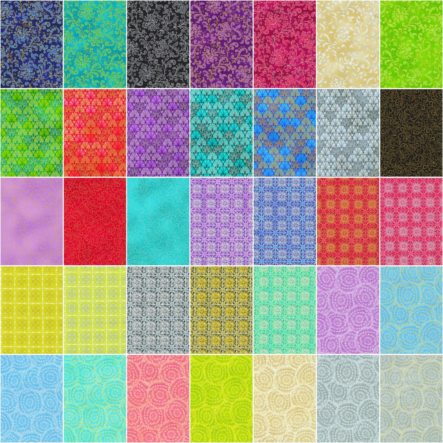 Joli Bijou Roll Up 40 2.5-inch Strips Jelly Roll Robert Kaufman Fabrics RU-1182-40