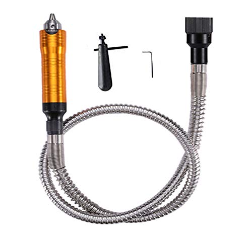 VOTOER Rotary Tool Flex Shaft Hanging Grinder Carver Electric Multi-function Metalworking Tools Repair Kit, Foot Pedal Control, 780W Strong Power, Metal Flexible Shaft, 23000 RPM
