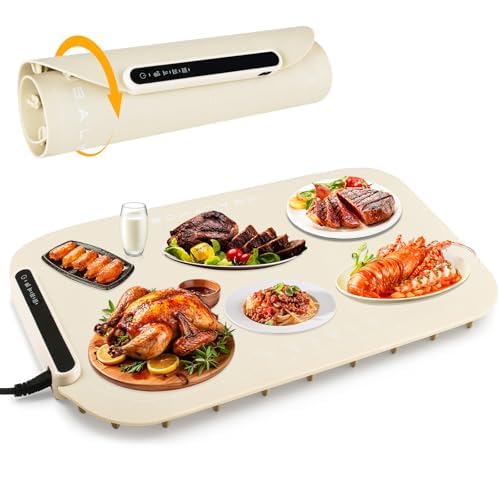 UBALANCE Electric Warming Tray,Foldable Large Size Food Warming Mat - Food Warmers for Parties Buffet,Made of Nanomaterials, Easy to Clean, for Buffets, Parties and Defrosting