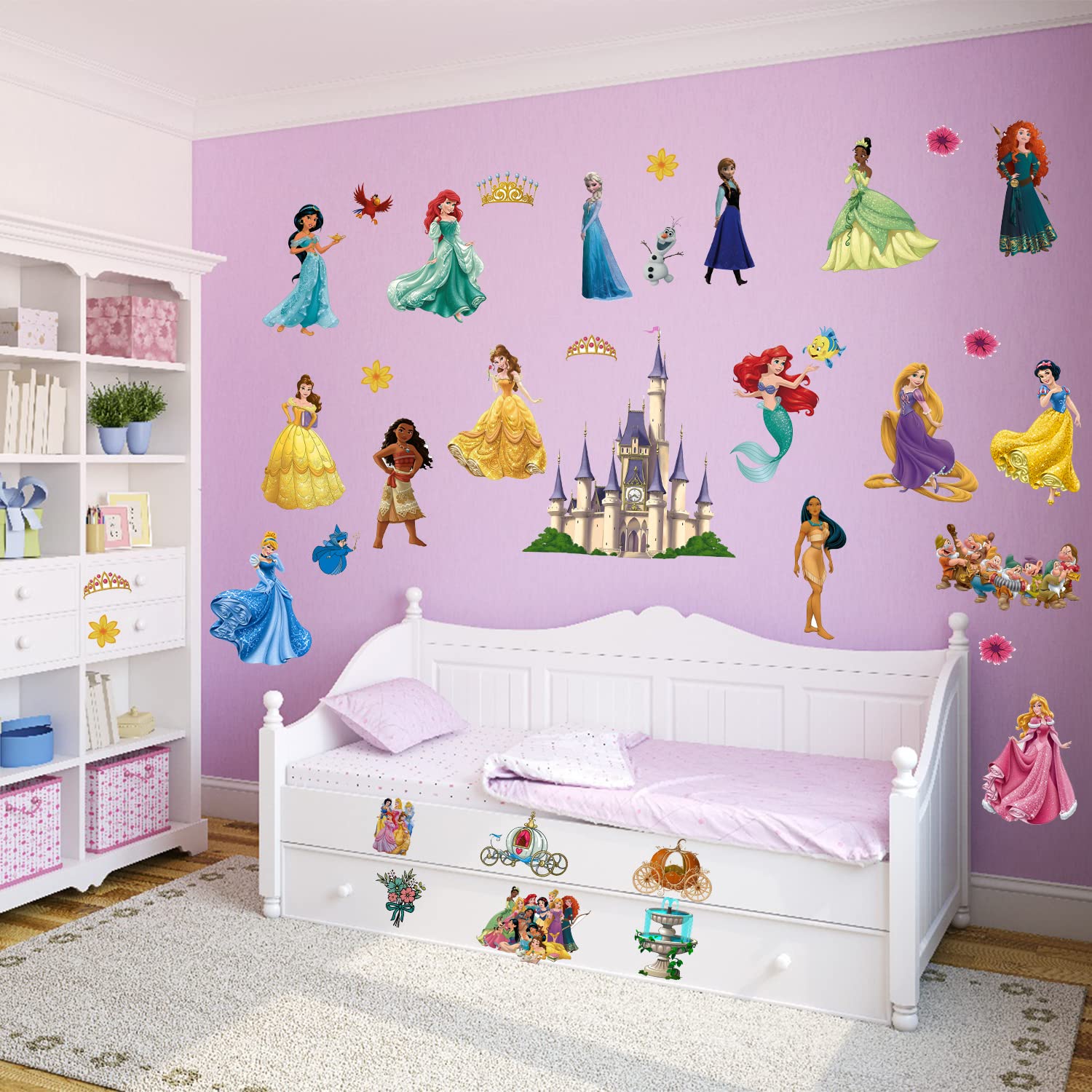 Wall Decals Stickers, Peel and Stick Cartoon Wall Decals Removable Wall Art Decor for Nursery Baby Children's Bedroom Wall Decorations