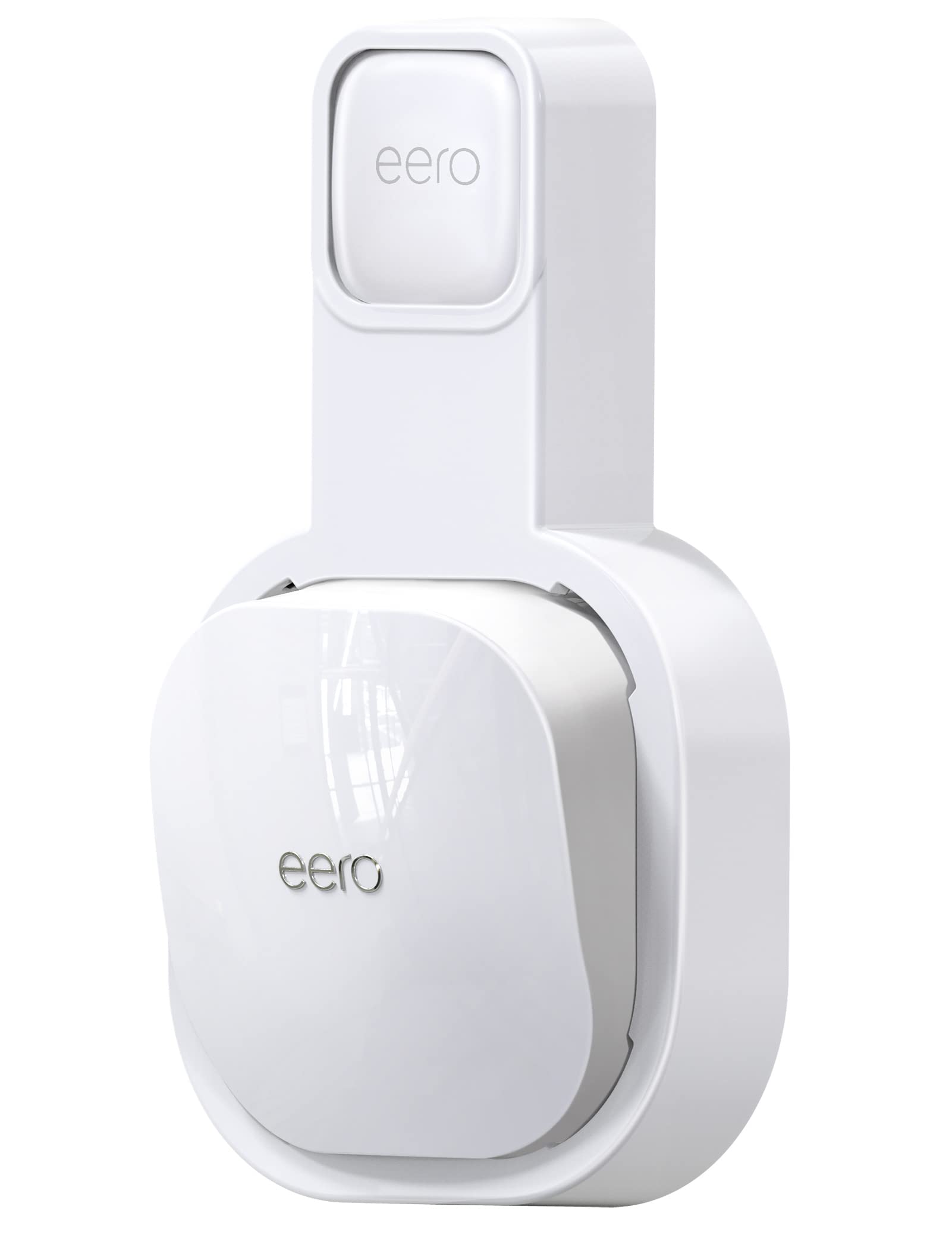 Wall Mount Holder for eero 6 Router Mesh Wi-Fi System [NOT Fit for eero Pro 6], The Simplest Outlet Wall Mount Holder, Stand Bracket for eero 6 Extender No Messy Wires Space Saving White(1 Pack)