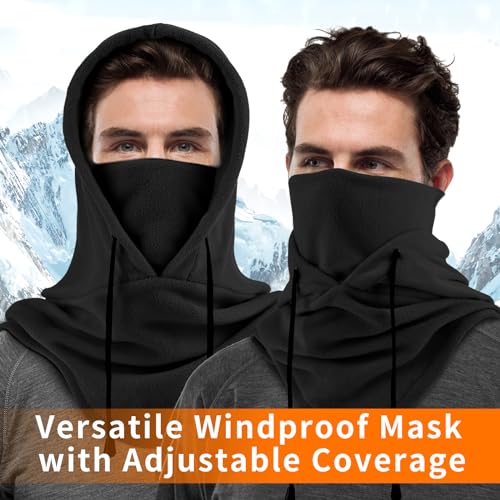 Joyoldelf Ski Mask for Men Women Balaclava Face Mask Full Face Mask Breathable Sports Mask- Black