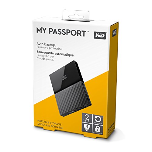 WD 2TB Black My Passport Portable External Hard Drive - USB 3.0 - WDBYFT0020BBK-WESN