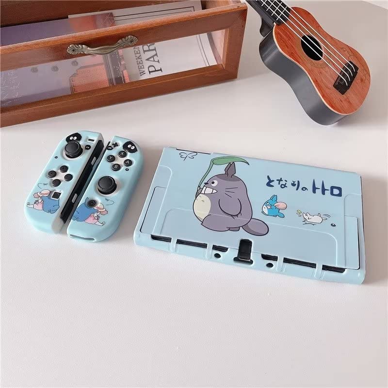 Protective Case for Nintendo Switch OLED, Cute Silicone Protective Case Soft Shockproof Cover Durable Scratch Resistant Skin - Totoro