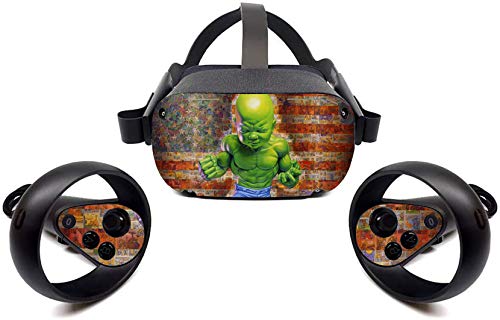 Oculus Quest VR Headset Skin sticker Hero Man Vinyl Decal for Headset and Controller by ok anh yeu
