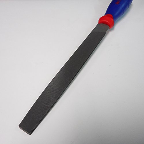 WORKPRO W051002 10 In. Flat File – Durable Steel File to Sharpen Tools and Deburr, Comfortable Anti-Slip Grip, Double Cut – Deburr Tool and Tool Sharpener for Professionals and DIY (Single Pack)
