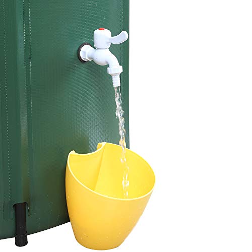 VINGLI 100 Gallon Collapsible Rain Barrel, Portable Water Storage Tank, Rainwater Collection System Downspout, Water Catcher Container with Filter Spigot Overflow Kit