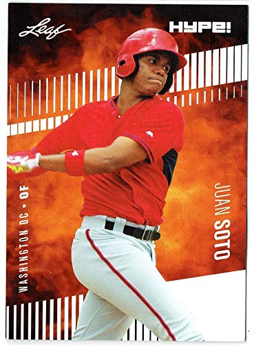 Leaf JUAN SOTO 2018 1ST EVER PRINTED HYPE ROOKIE CARD #15! WASHINGTON NATIONALS!