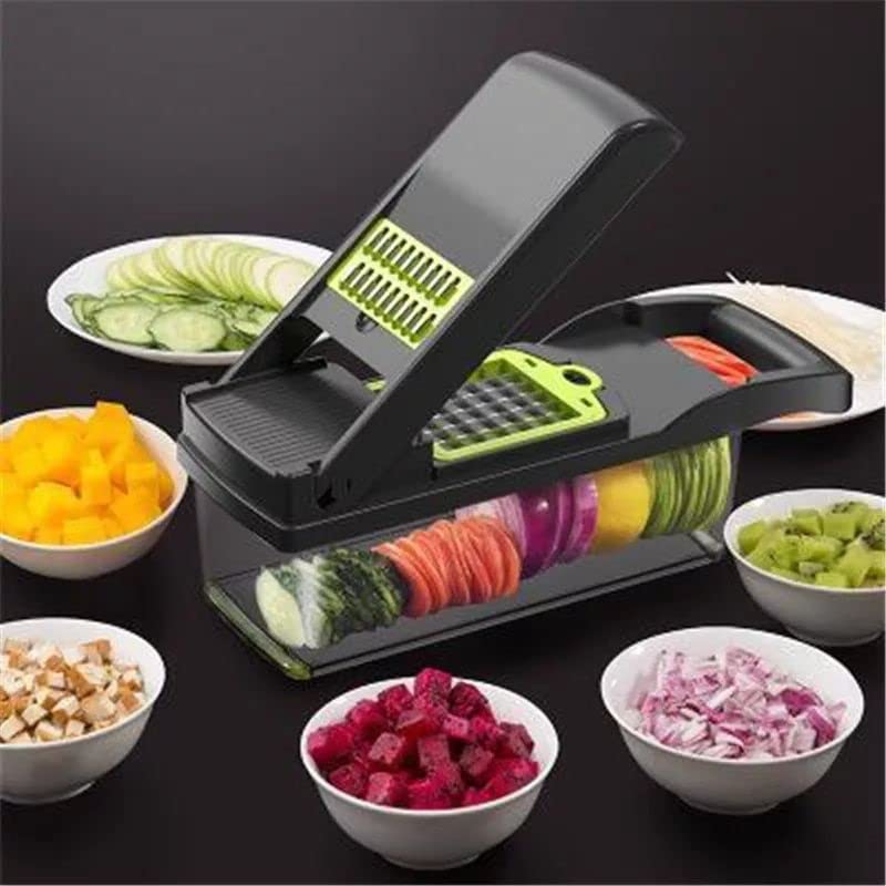 LEKAL Vegetable Chopper, Pro Onion Chopper, Multifunctional Chopper, Kitchen Vegetable Slicer Dicer Cutter,Veggie Chopper With 8 Blades,Carrot and Garlic Chopper With Container