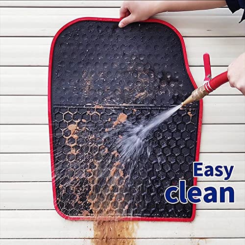 Matericuo Golf Cart Floor Liner Mat Full Coverage Custom Fit for Yamaha Drive 2 Models Only (2017 2018 2019 2020 2021 2022 2023 2024) & UMAX Rally Black