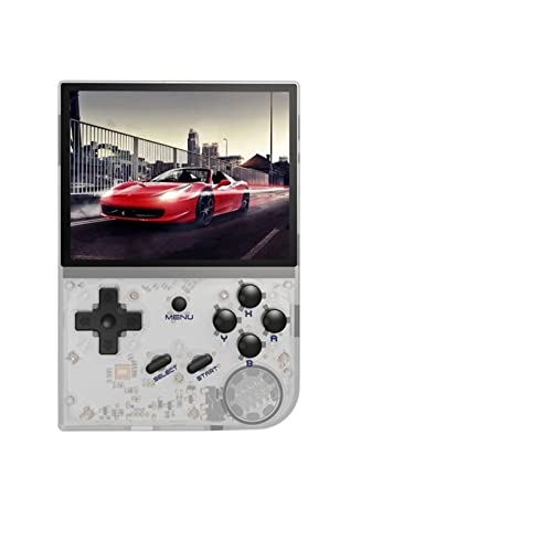 Retro Handheld Game Console 3.5 "Portable Pocket Video Player 5000+ Games (Size : with Bag, Color : RG35XX White T 128G)