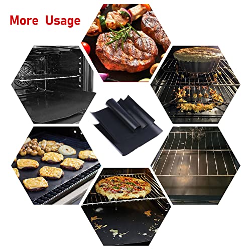 RENOOK Oven Liners for Bottom of Oven, 2 Pack Non-Stick Heavy Duty Oven Mat Set, 15.75"x 23" BPA and PFOA Free Oven Floor Protector Liner, Kitchen Friendly Cooking Accessory