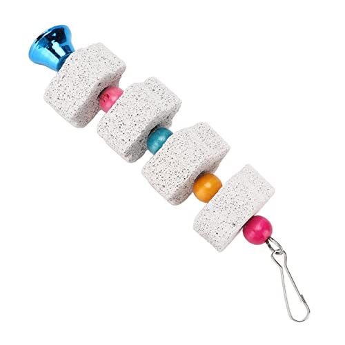 Tnfeeon Bird Beak Grinding Mineral Stone Colorful Bird Block Toys Parrot Break Grinding Stones Cages Bite Chew Training Toys Parrot