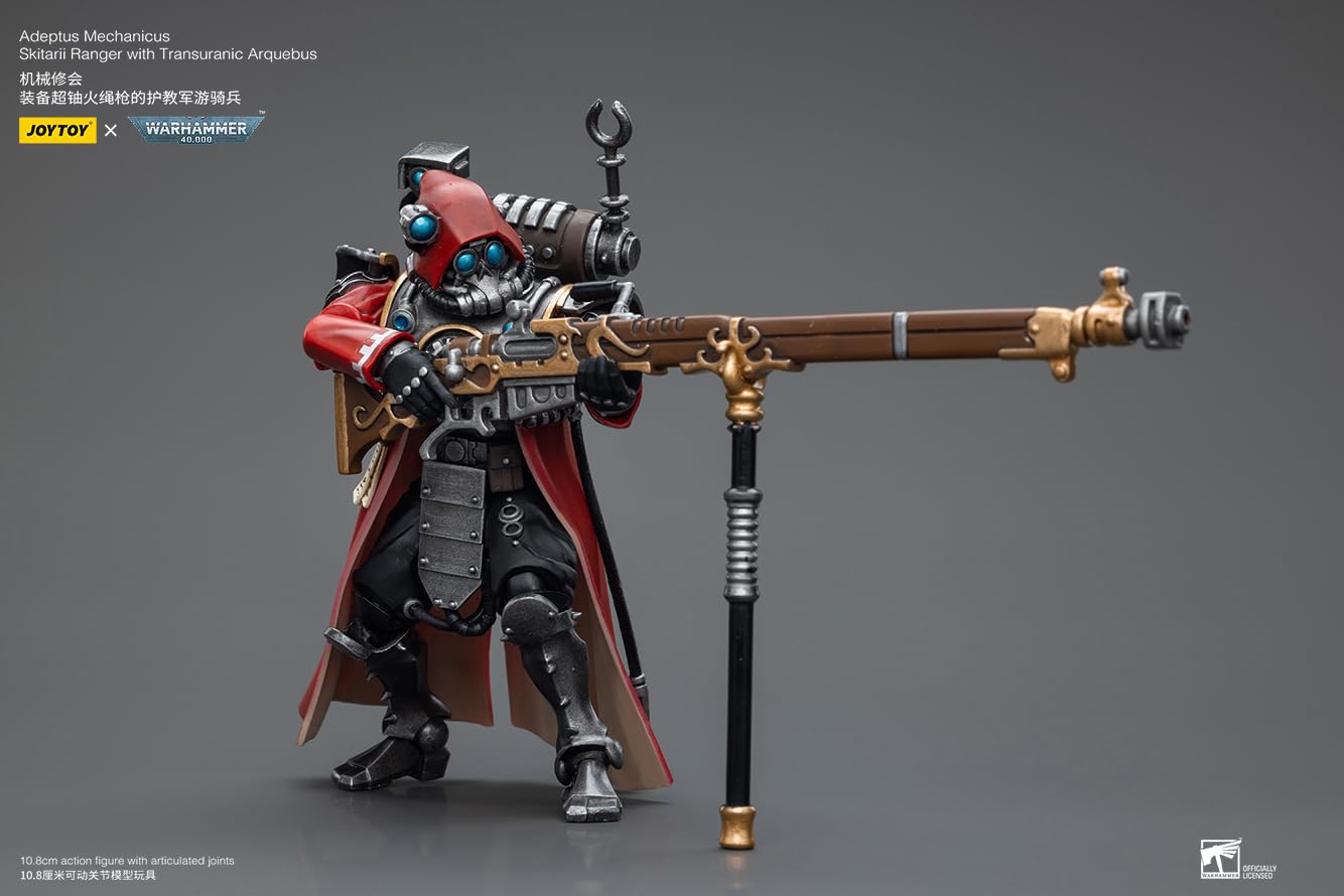 JoyToy Warhammer 40K: Adeptus Mechanicus Skitarii Ranger with Transuranic Arquebus 1:18 Scale Action Figure
