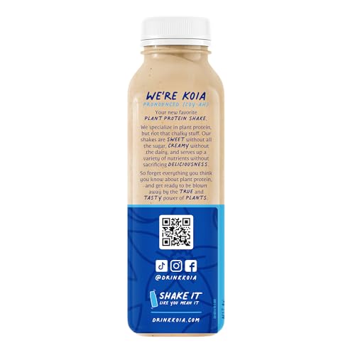 Koia Protein - Ready To Drink Plant Protein Shake (12 Fl Oz) - Vanilla Bean - Dairy Free, Gluten Free, Soy Free, Non GMO, Kosher, Vegan