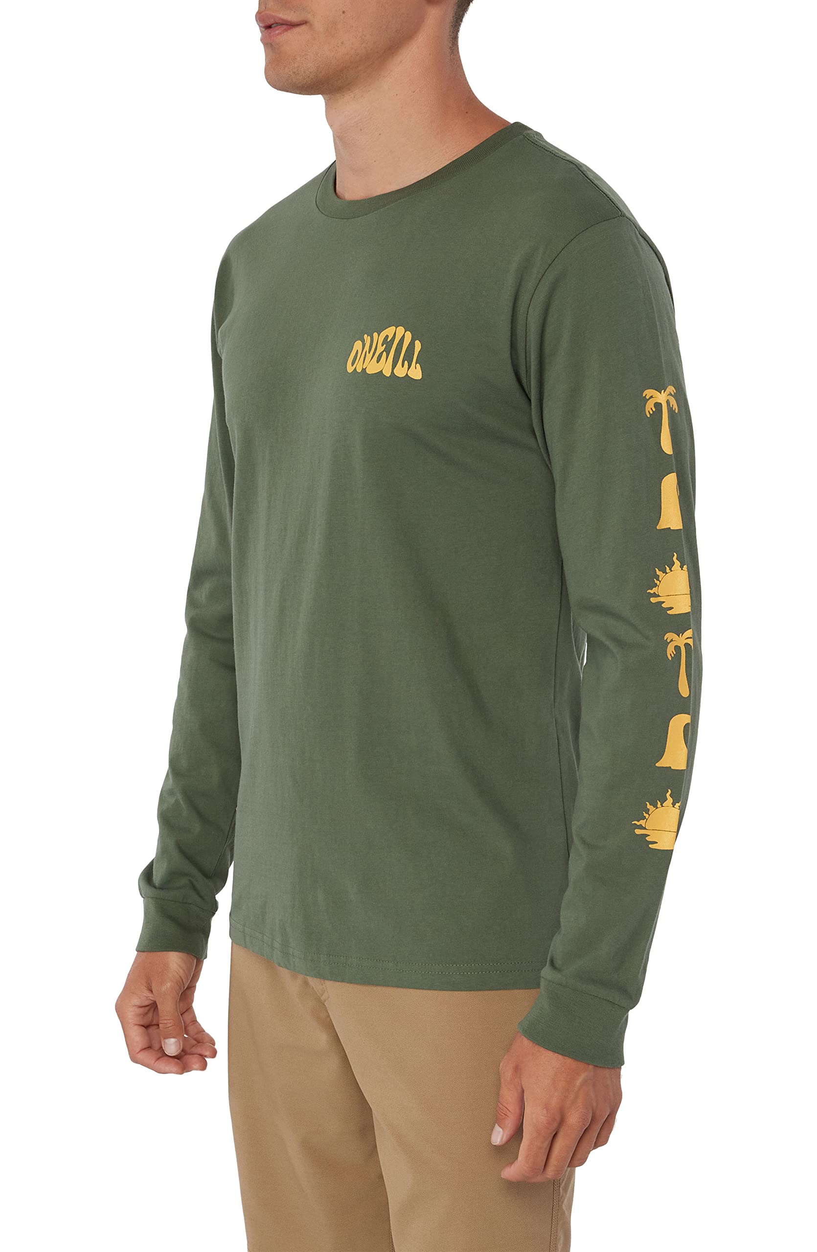 O'NEILL Mens Noodler Graphic Long Sleeve T-Shirt, Black, L