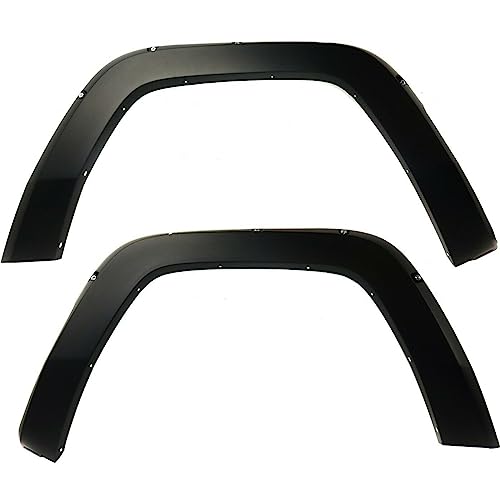 JLEJIANI Set of 2 Fender Flares Front Primed Plastic Bolt-On Style 14900086 5JX26TZZAC 5JX27TZZAC,Easy to install,free returns