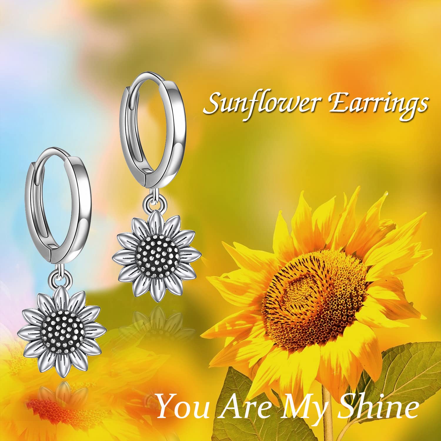 POPLYKE Butterfly Hoop Earrings Sterling Silver Butterfly Earrings for Women Birthday