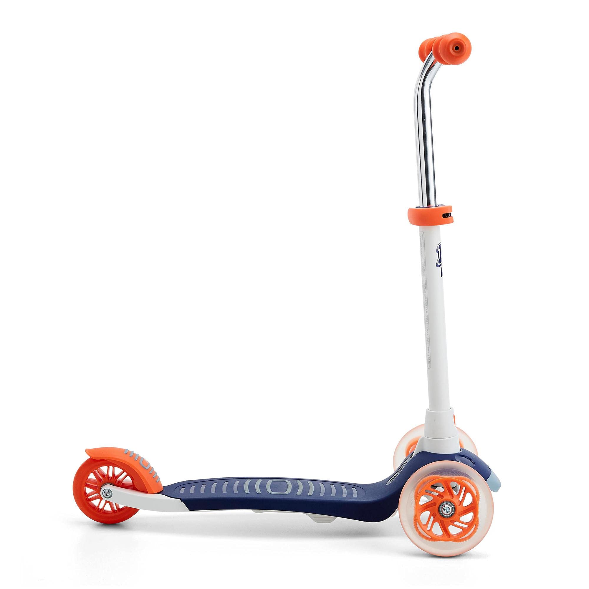 Oxelo B1 500, Adjustable Kids' Scooter with Light-Up Wheels, Kids' 2'8 inch to 3'11 inch, White
