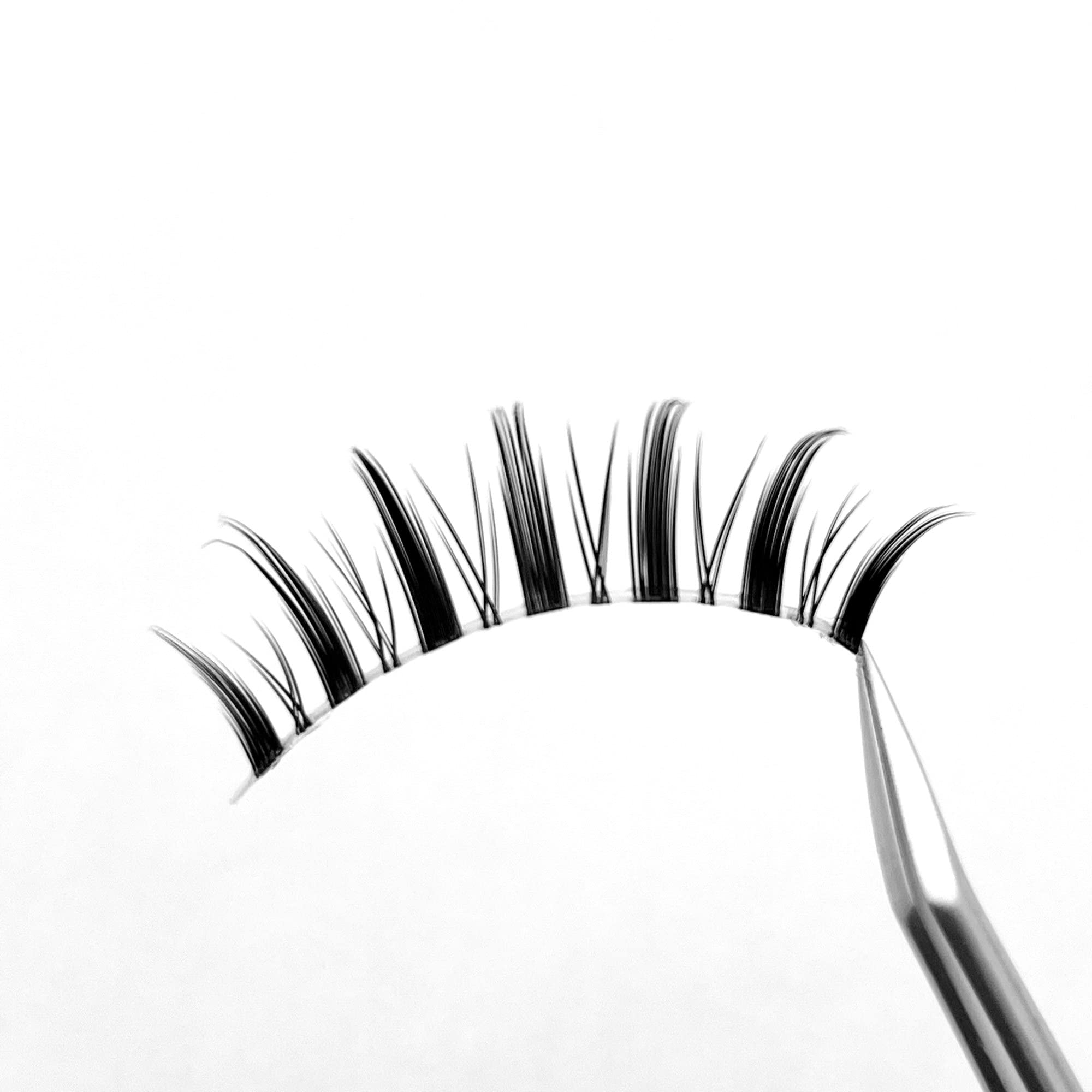Manga Lashes, Clear Band Anime Lashes 4 Pack, Spiky Anime False Eyelashes Natural Look, Japanese Lashes Looks Like Cluster Manga Lashes Individual, Reusable Cosplay Wispy Strip Eyelashes, Asian Lashes, Style A01 By Mikiwi