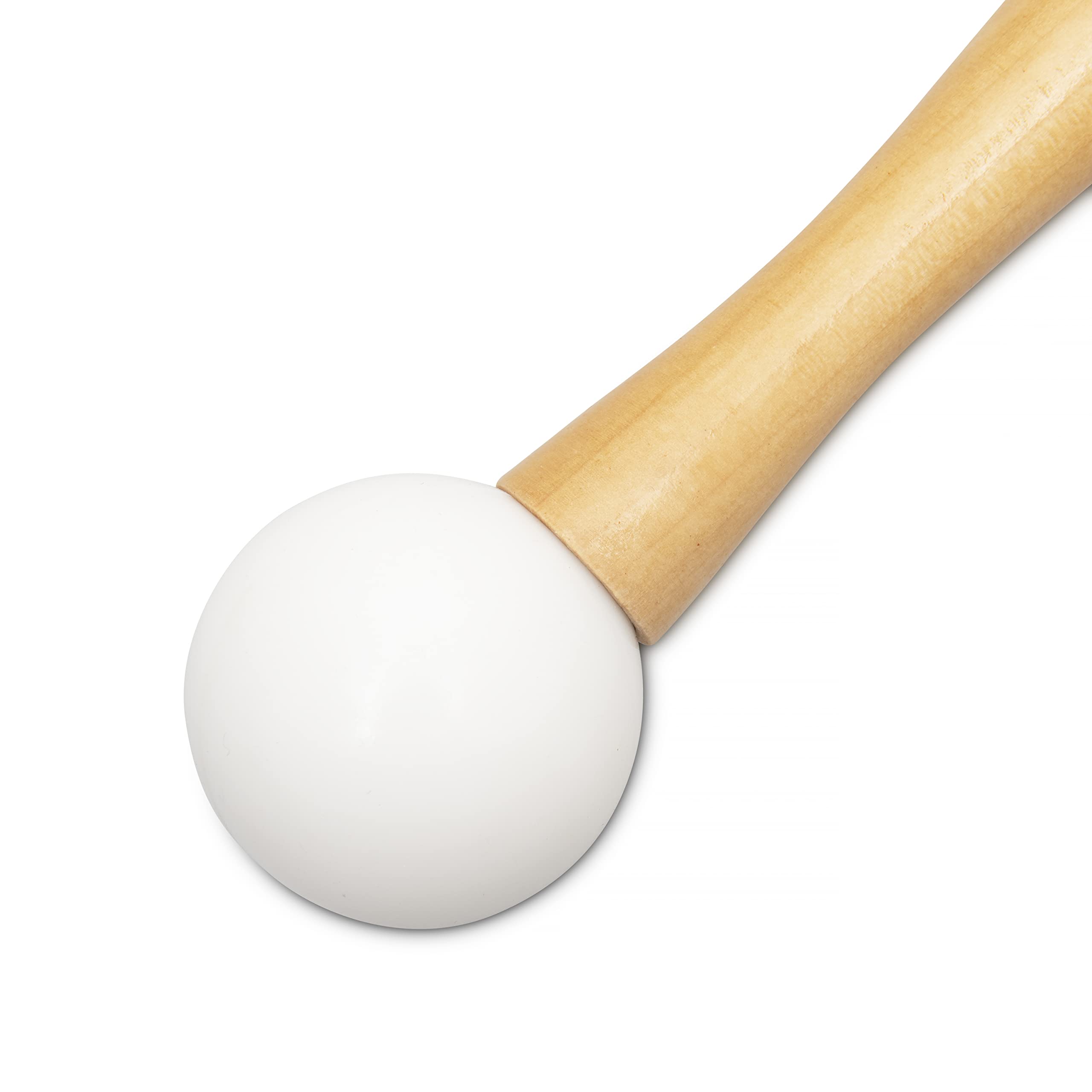 Ronoto River Rubber Mallet 2 Pack - Rubber Ball Striker with Wooden Handle - For Playing Crystal Singing Bowls of Different Sizes