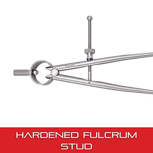 Starrett Toolmakers Spring-Type Caliper and Divider with Bow Spring and Hardened Fulcrum Stud - 6" Size and Capacity, Spring Joint Type - 277-6