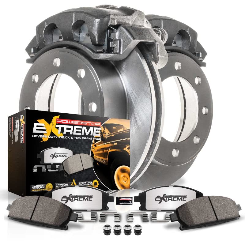 Power Stop Front MDCK6403 Medium Duty Z36 Truck & Tow Brake Pad and Rotor Kit with Calipers