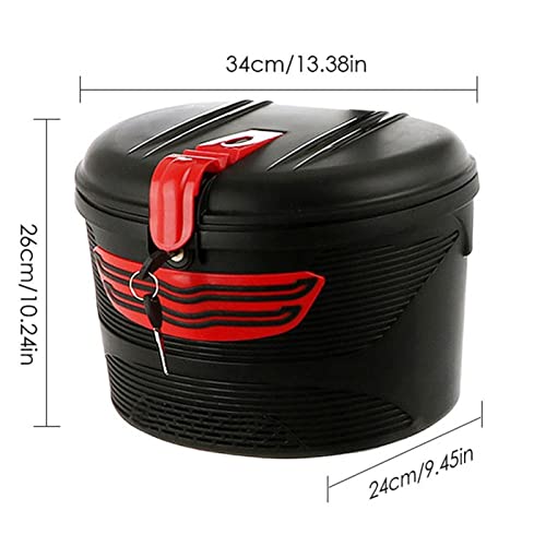 RYPPLE Bike Basket Electric Bicycle Mountain Bike Front Hanging Plastic Storage Basket with Lock Bike Accessories