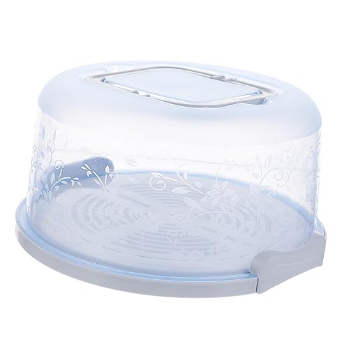 KICHOUSE 1pc Cake Box Handy Cupcake Holder Sweet Creations Cake Carrier Dome Cake Stand Circle Clear Container with Lid Covers Taker To Rotate Egg Protection Cap Pp Polypropylene