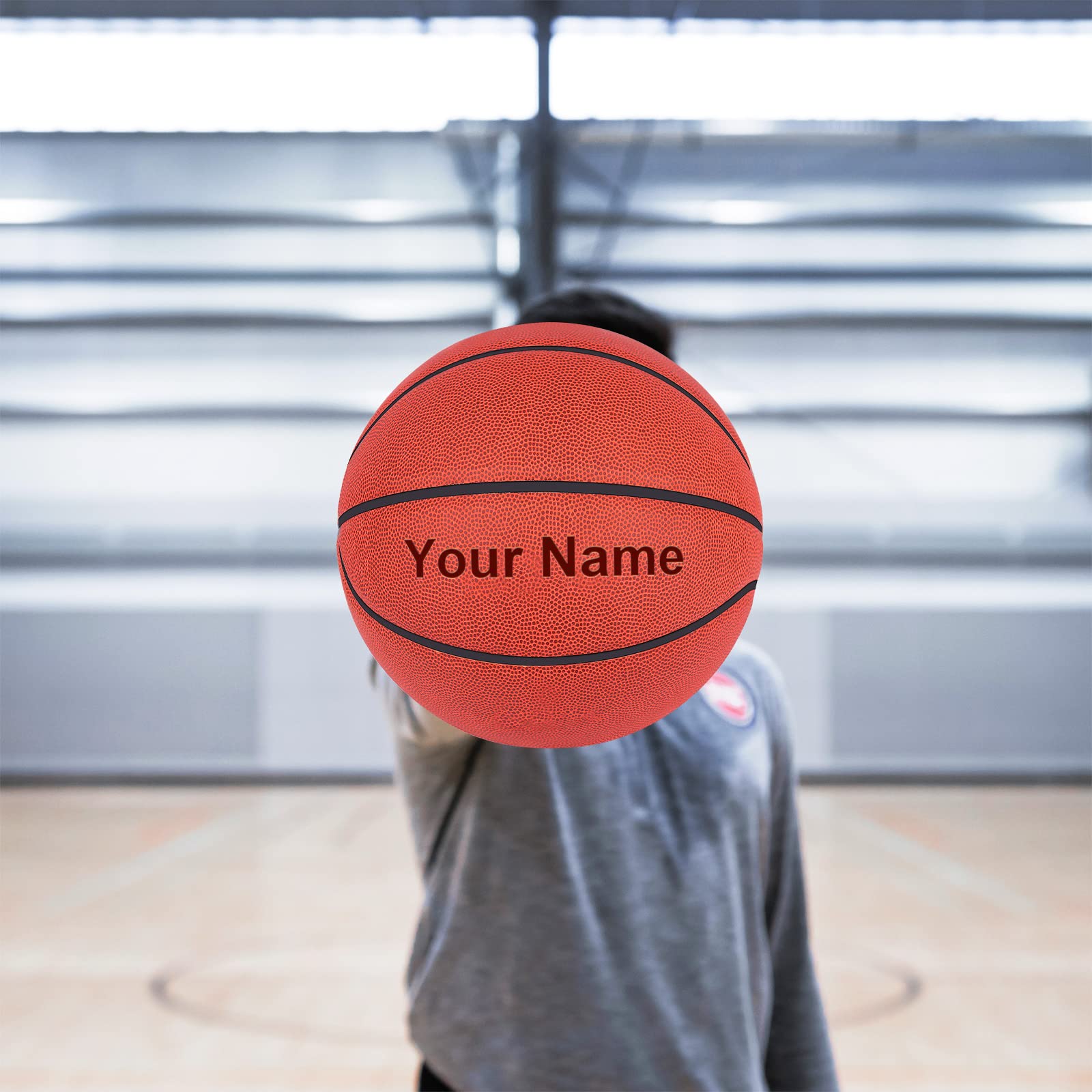 OXYEFEI Custom Personalized Basketball,Engraving Name Custom Outdoor Indoor Basketball Gift - Official Size 29.5" (Basketball)