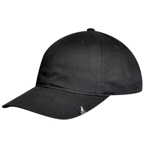 Kangol Cotton Adjustable Baseball Hat for Women and Men, One Size Fits Most, Black