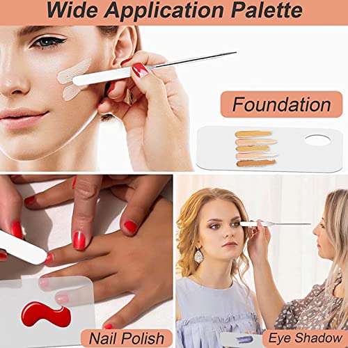Makeup Spatula and Palette Set, Picasso Spatula Makeup Korean Nail Art Polish Mixing Plate Foundation Eyeshadow Eye Shadow Mixer Palette with Spatula Rod