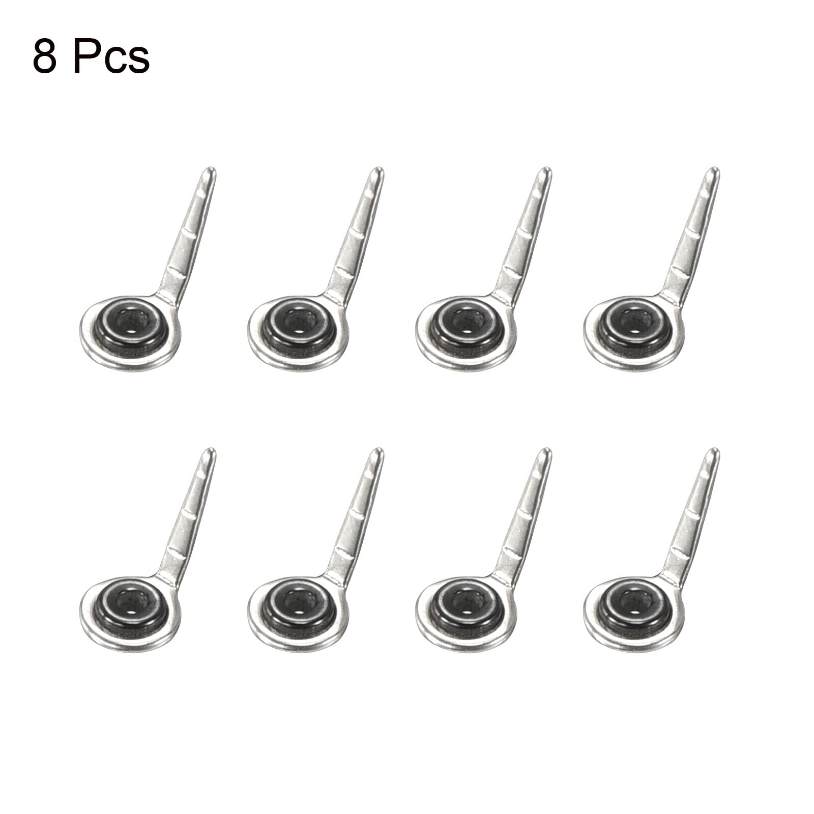 PATIKIL 0.94mm Fishing Rod Guide Repair Kit, 8 Pack Iron Eyelet Replacement for Saltwater Freshwater Fishing, Silver