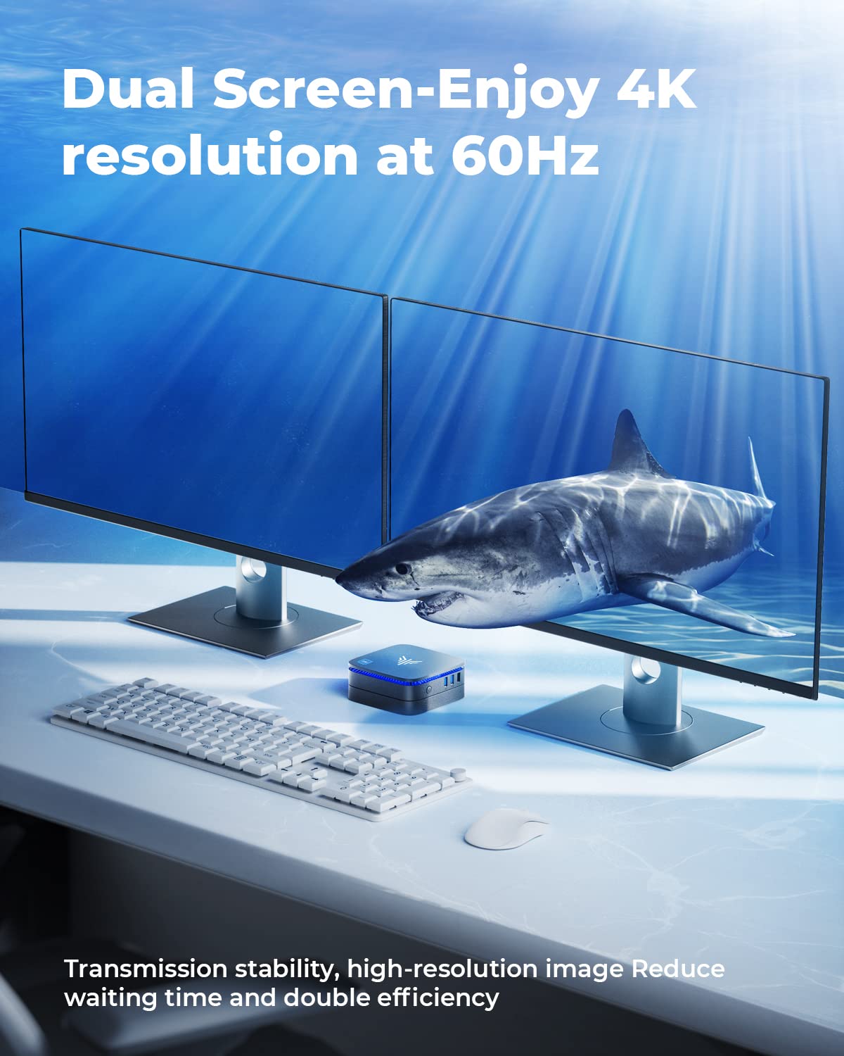 KAMRUI Mini PC,Mini Computer Intel 11th Gen N5105(up to 2.9GHz),Small Desktop Computers,8GB RAM/256GB M.2 SSD,4K UHD,2.4G+5G Dual WiFi,BT 4.2 for Business Home Office Recreation