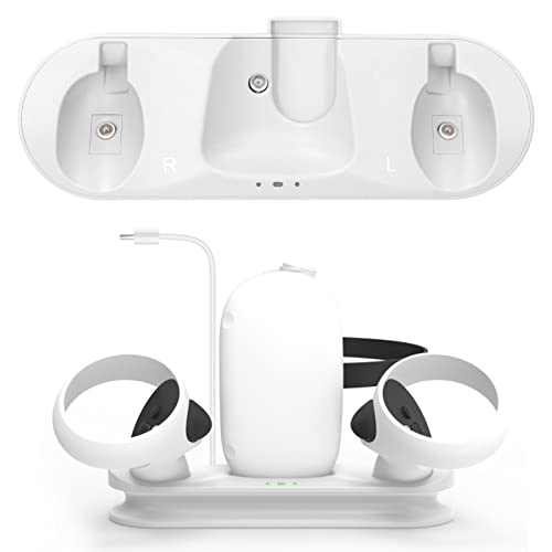 Pomya VR Headset Charging Dock, Automatic Adsorption VR Magnetic Charging Base, VR Headset Charging Stand, for Oculus Quest 2 VR Equipment Accessories